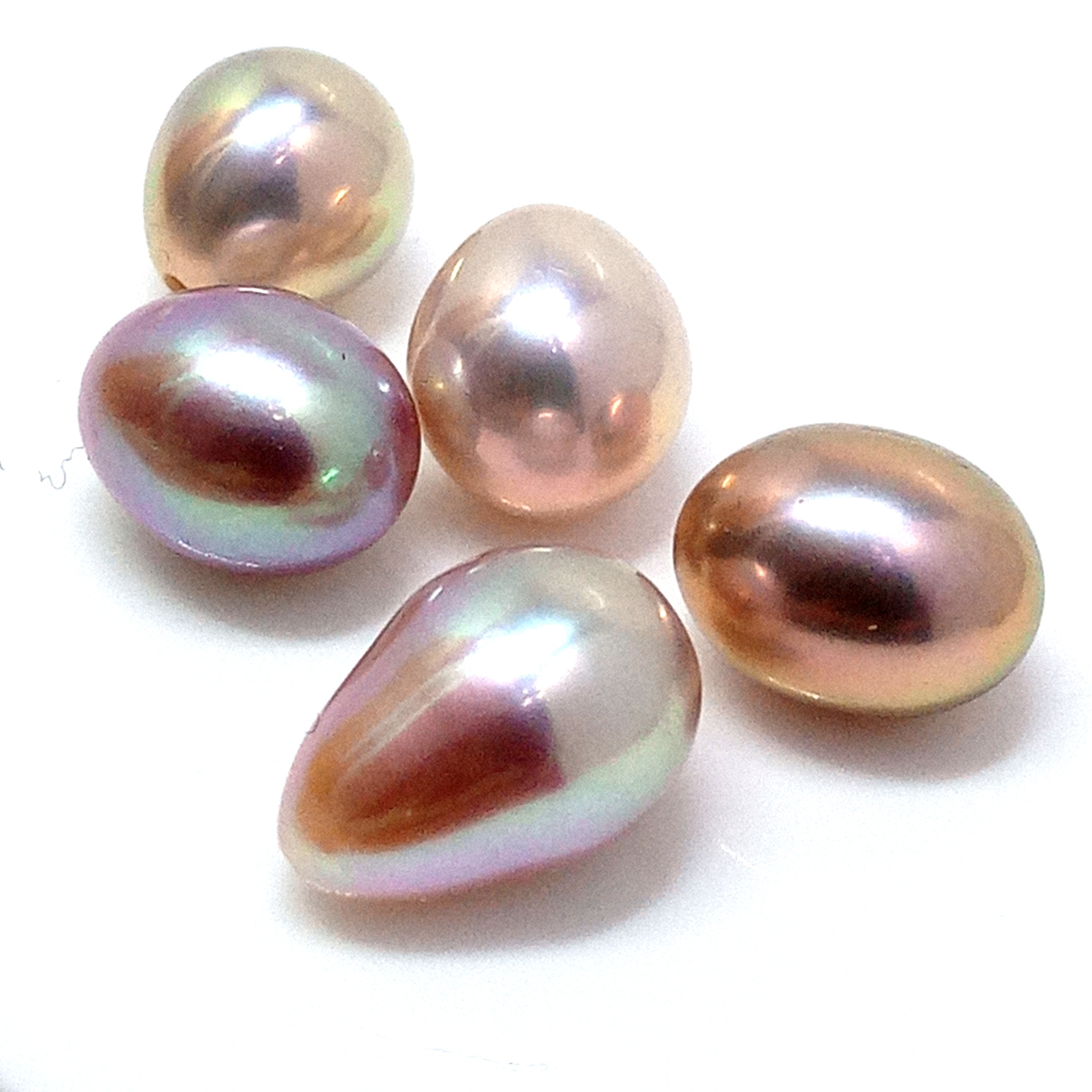 Natural Colours 7-8mm Half Drilled Drop Single Pearls - Loose Pearls by ...
