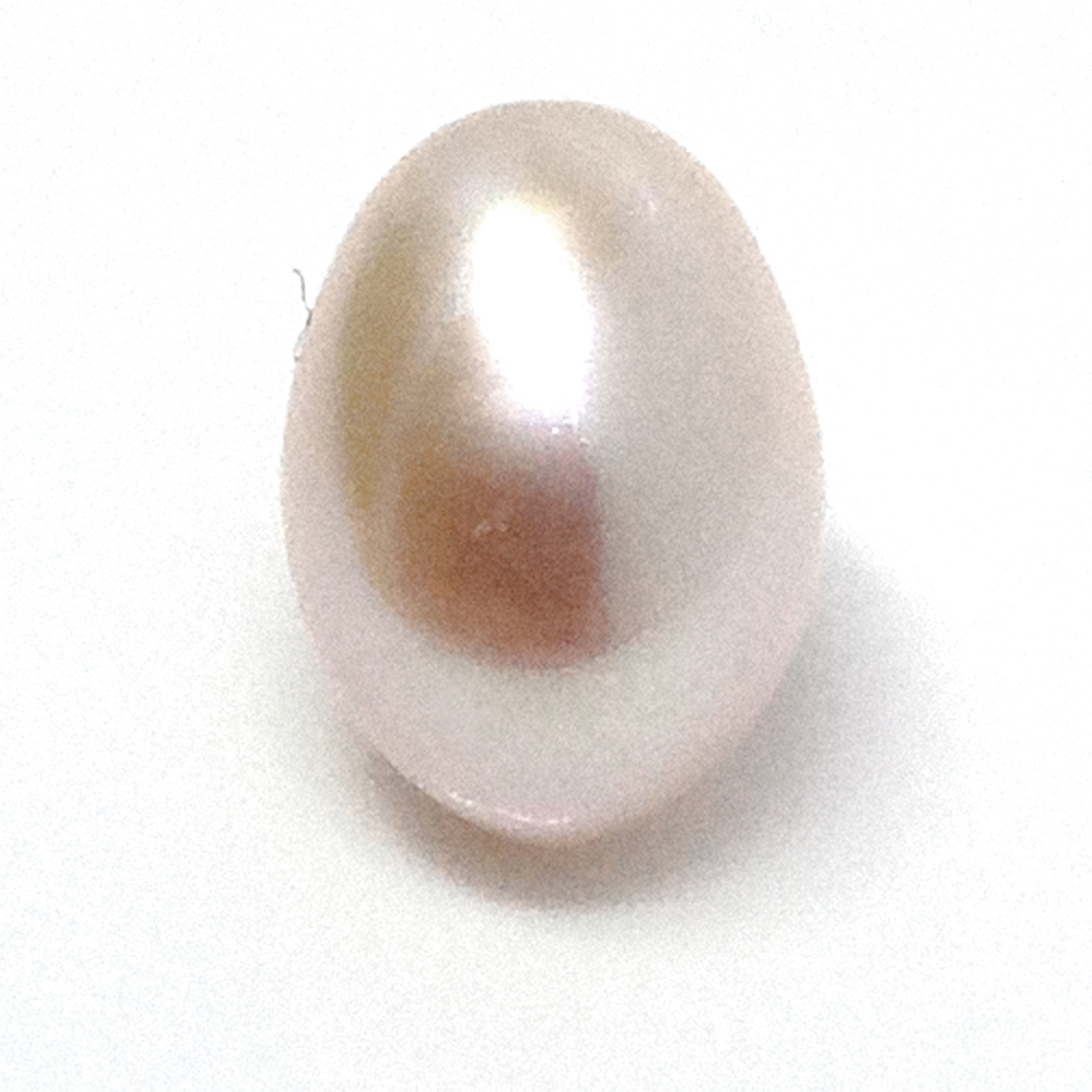 White 7-7.5mm Half Drilled Drop Single Pearls - Loose Pearls by ...