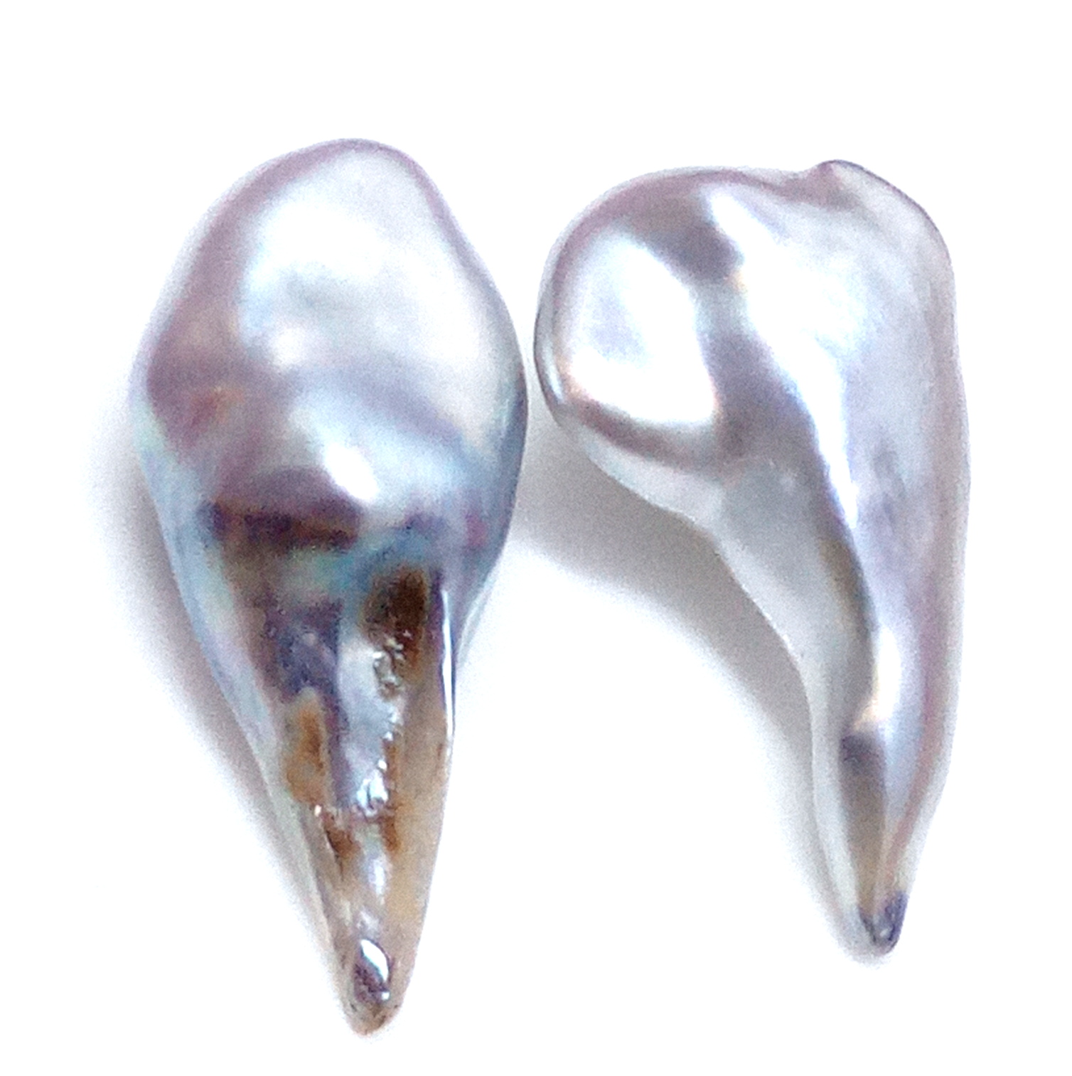 Blue South Seas Spike Pearl Pair - Loose Pearls by Pearlescence